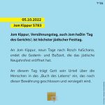 Jom Kippur 5783 Raawi Verlag JGHH – Raawi